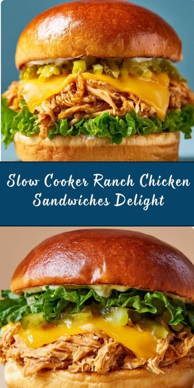 Crock Pot Ranch Chicken Sandwiches: Creamy Slow Cooker Delight