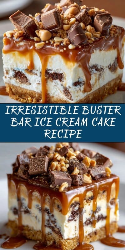 Buster Bar Ice Cream Cake Recipe - Decadent Dessert Delight